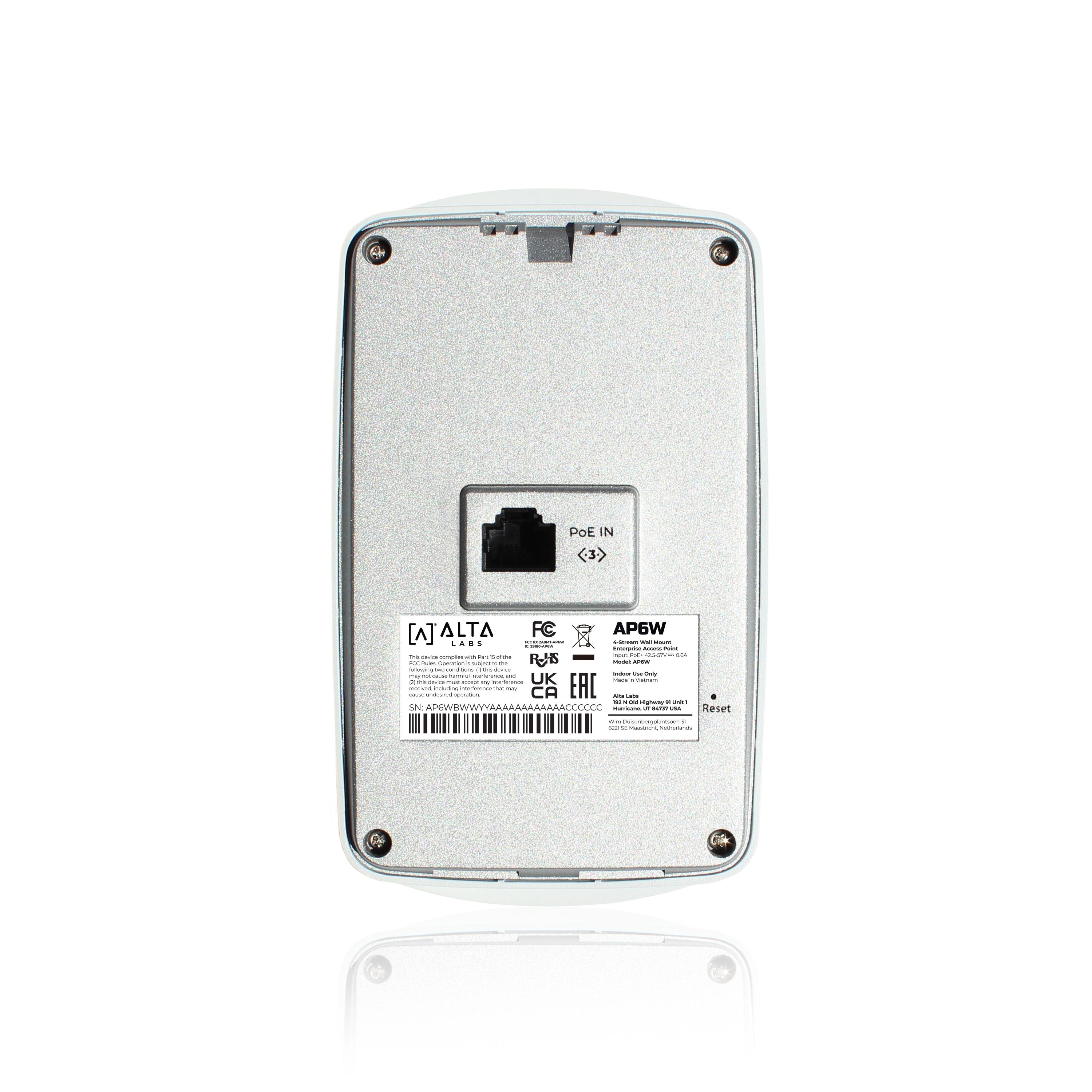 ALTA Labs AP6W WiFi6, 2x2, Cloud Managed, Wall Mount Enterprise Access ...