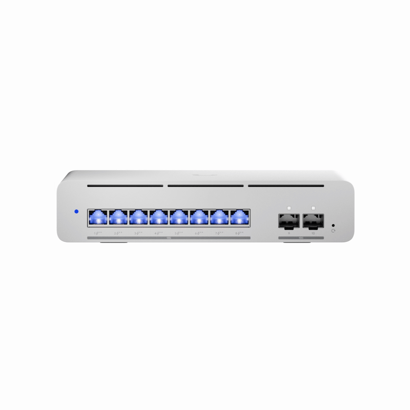 Ubiquiti Networks USW-Pro-XG-8-PoE 8-Port, Layer 3 Etherlighting™ PoE++ Switch with (8) 10 GbE ...